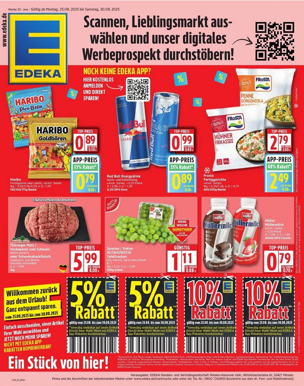 Edeka Prospekt ab 25.08.2025 Angebote Blättern » Prospekterst