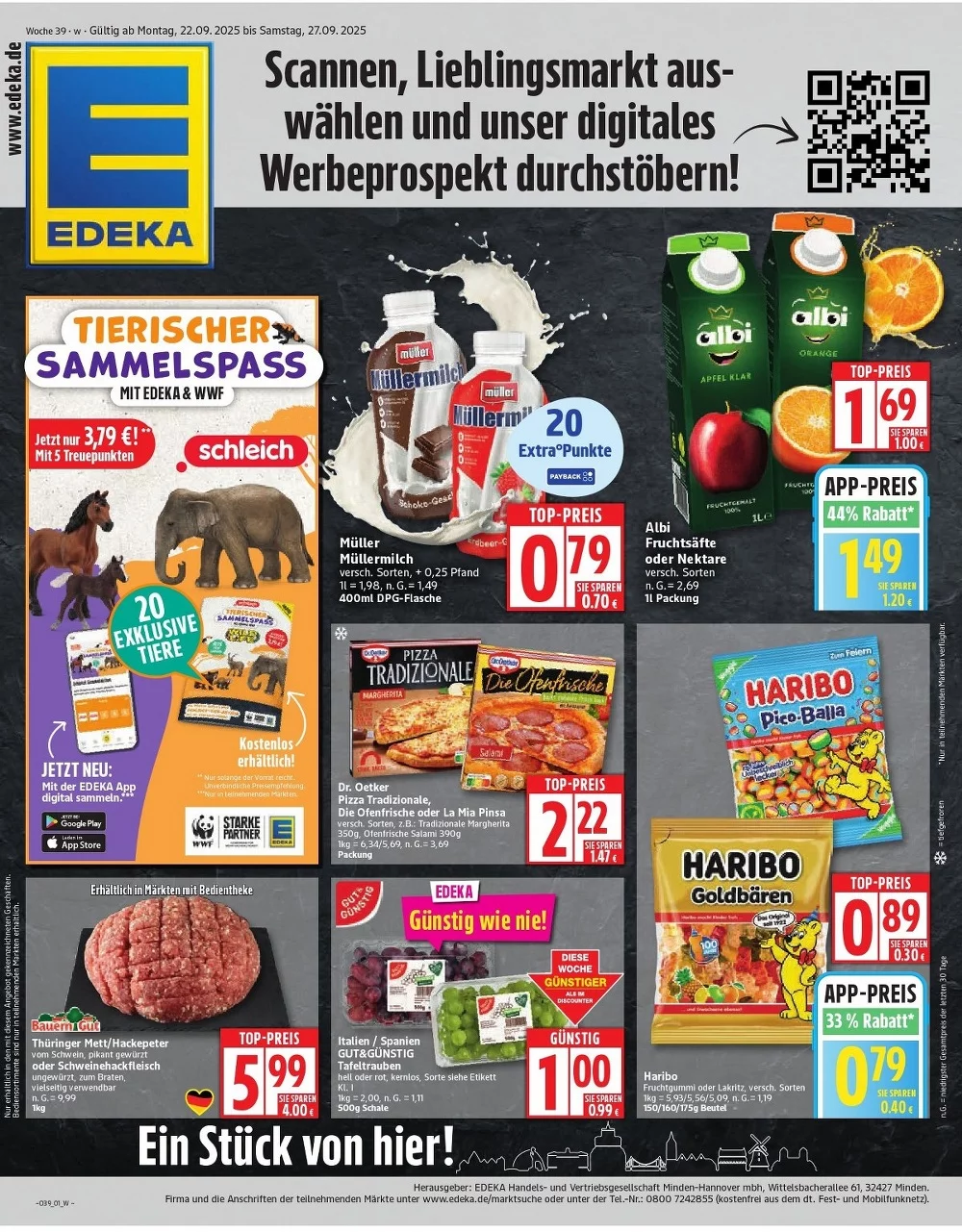 Edeka Prospekt ab 22.09.2025 Angebote Blättern » Prospekterst
