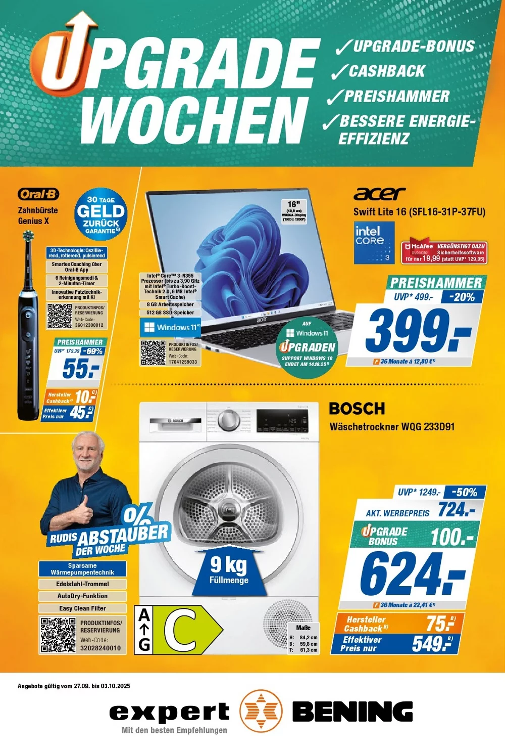 Expert Bening Prospekt ab 11.10.2025 Angebote Blättern » Prospekterst