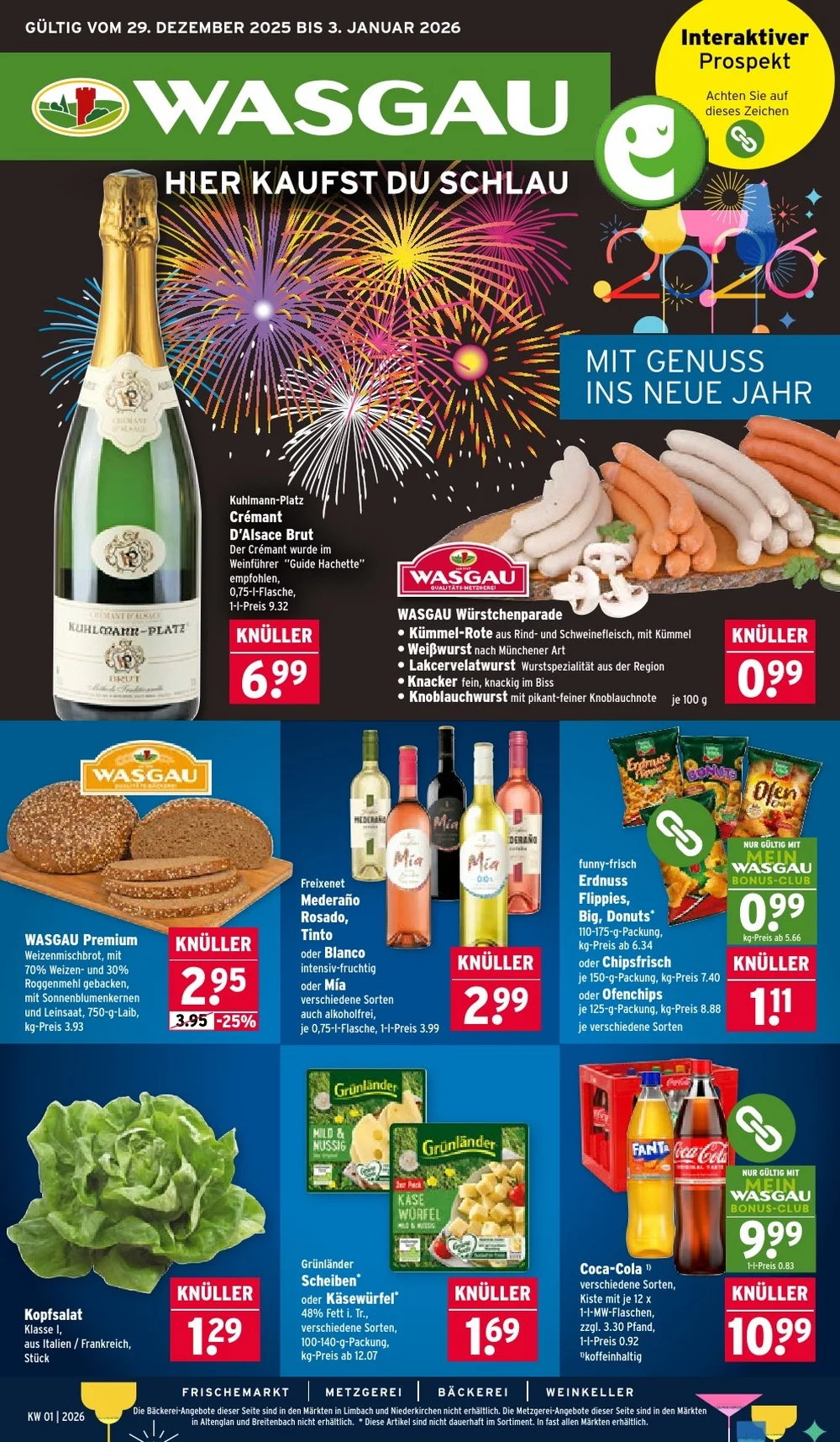Wasgau Prospekt ab 29.12.2025 Angebote Blättern » Prospekterst