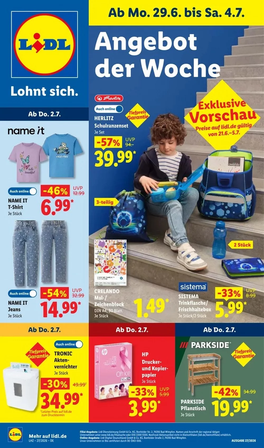 Lidl Prospekt ab Neu 29.06.2026 Angebote Blättern » Prospekterst